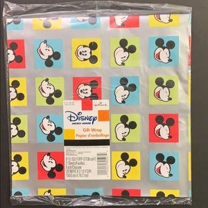Disney | Party Supplies | Vintage Disney Mickey Mouse Wrapping Paper 2 ...